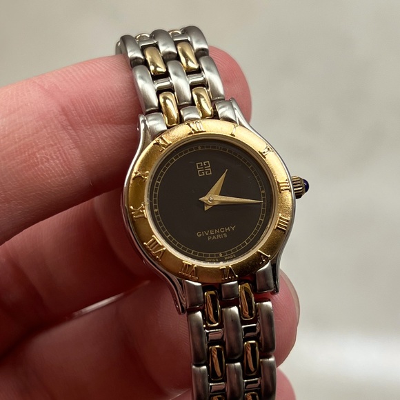 Givenchy | Accessories | Vintage Givenchy Watch Two Tone Black Dial ...